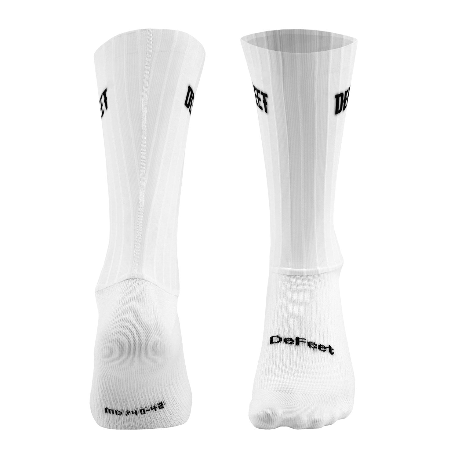 Tall Solid White Aero Cycling Socks | Lightweight | EVO Jet | DeFeet