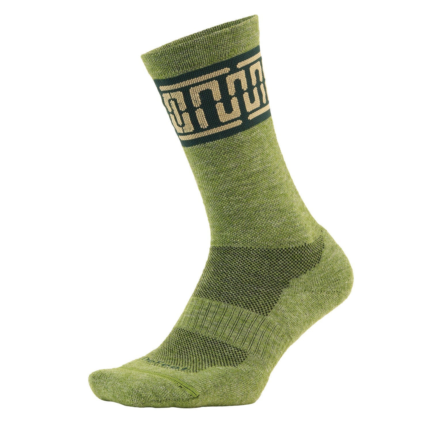 Green Wool Cycling Socks | Compression | Cush 7” Cuff | DeFeet